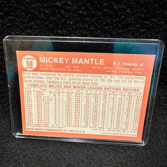 Topps | Other | Topps Finest Refractor Mickey Mantle 964 | Poshmark